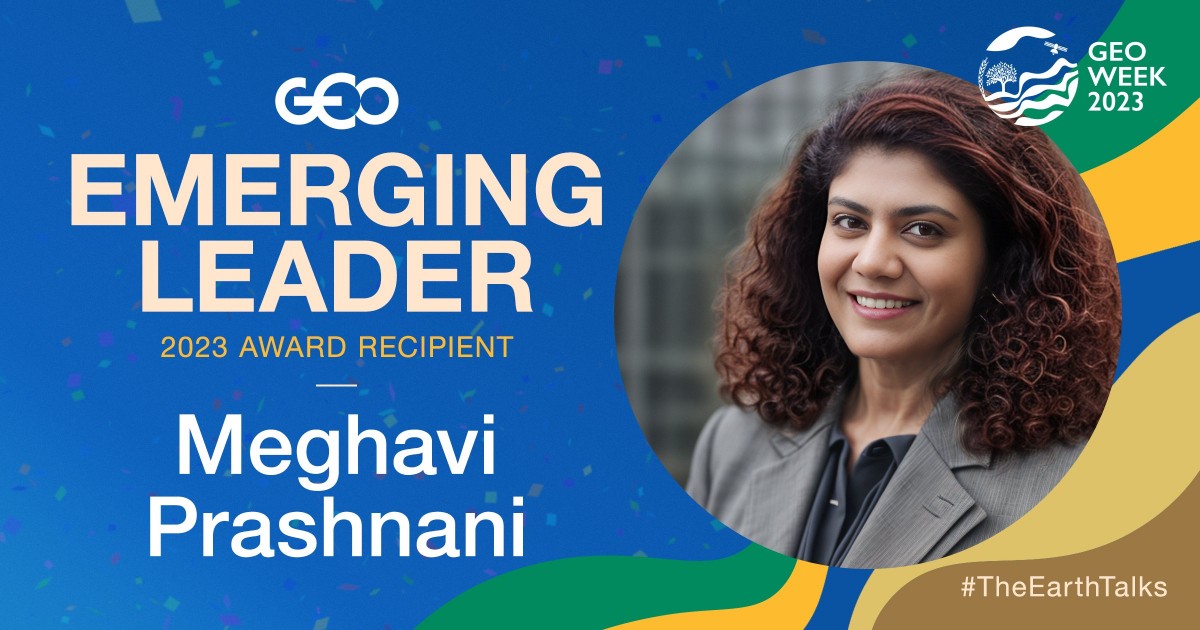 GEO Week Ministerial Summit 2023: Meghavi Prashnani Honored with ...